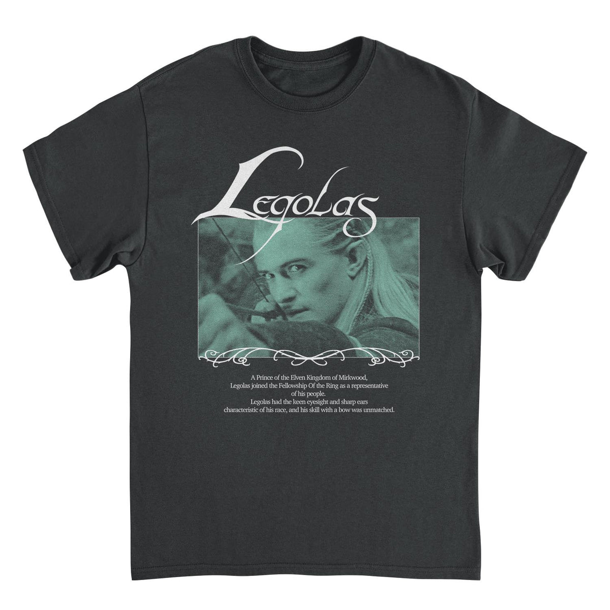 Wholesale Lord of The Rings Legolas Prince of Mirkwood Black T-Shirt ...