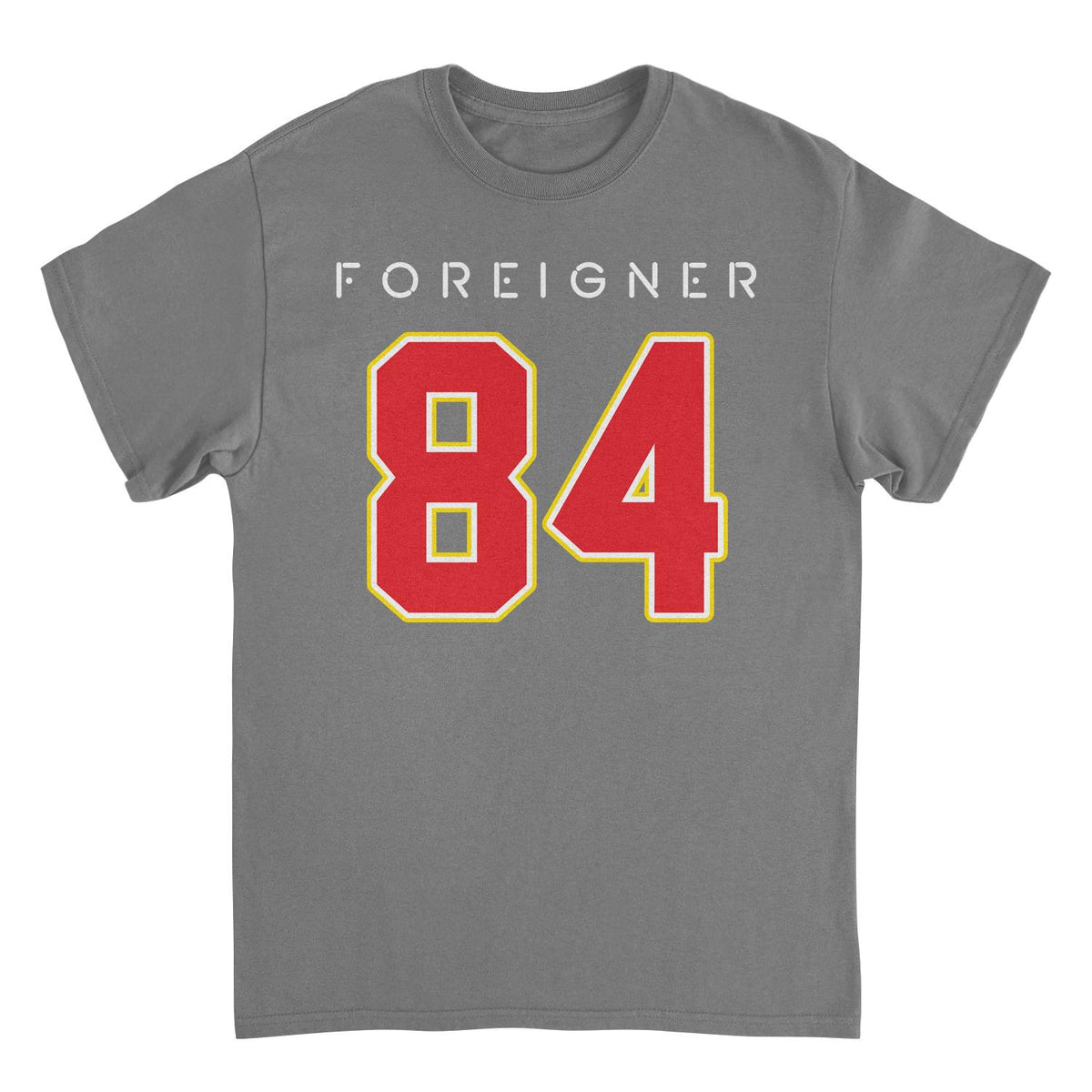 Wholesale Foreigner Agent Provocateur 84 Charcoal T-Shirt – Merch Showroom