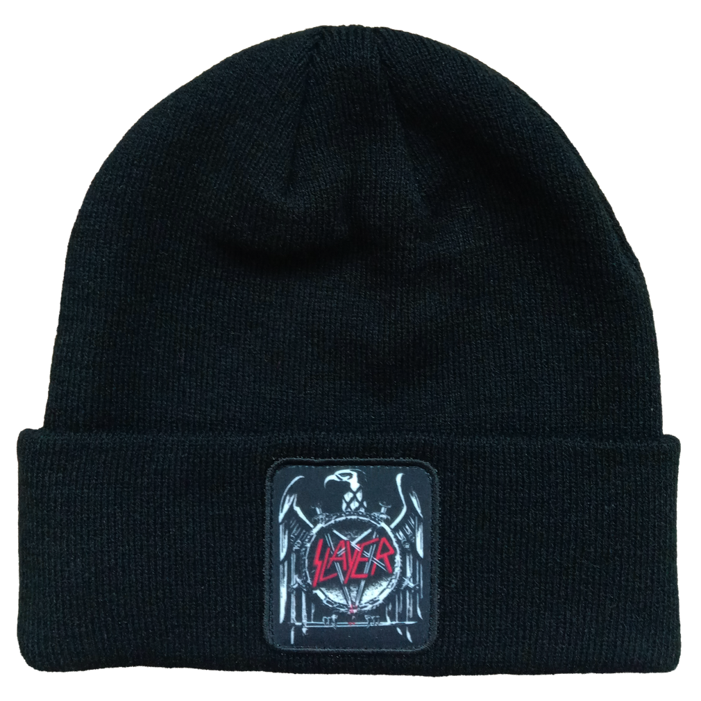 Wholesale SLAYER EAGLE PATCH 1X1 RIBBED BLACK ACRYLIC KNIT HAT – Merch ...