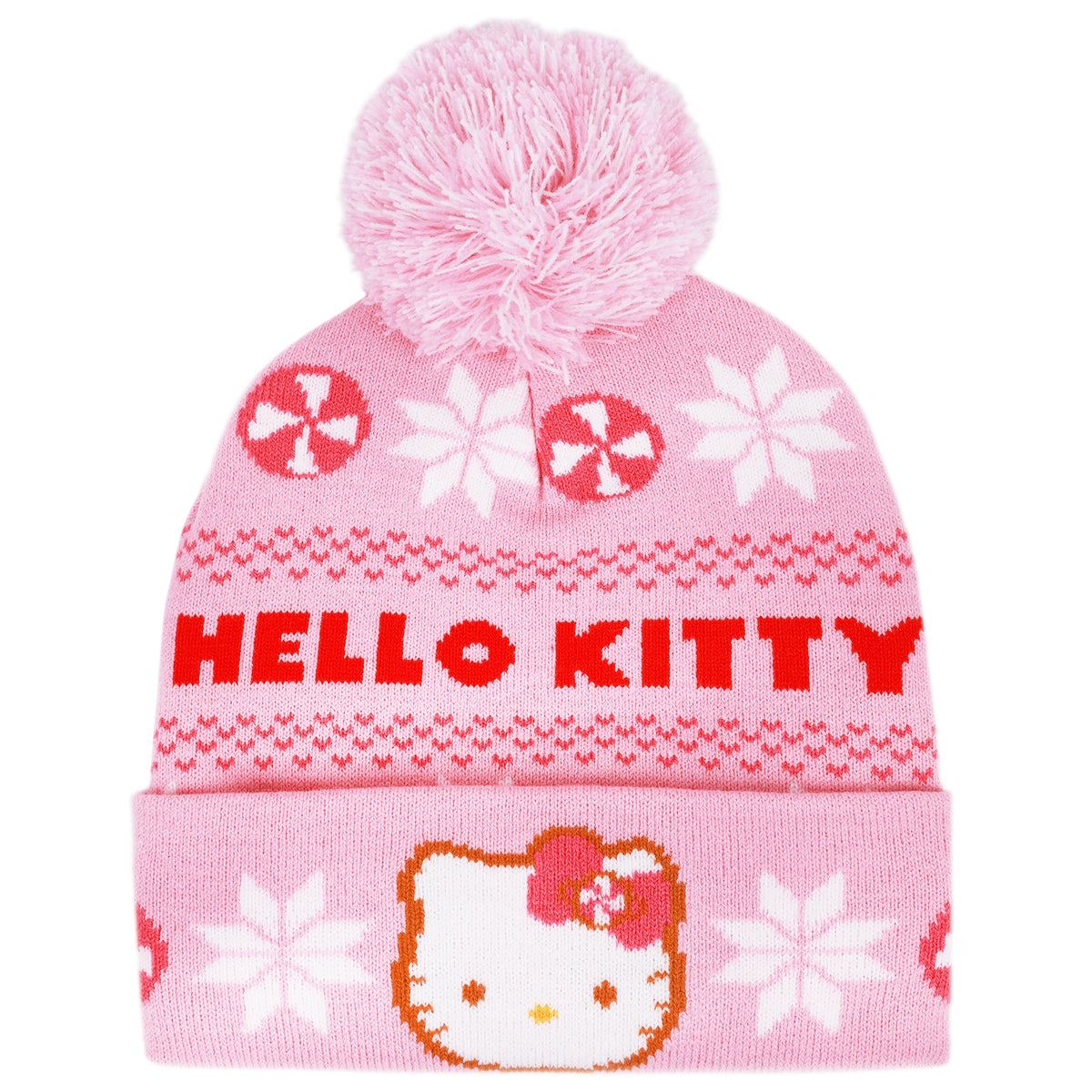 Wholesale Sanrio Hello Kitty Candy Holiday Beanie with Pom – Merch Showroom