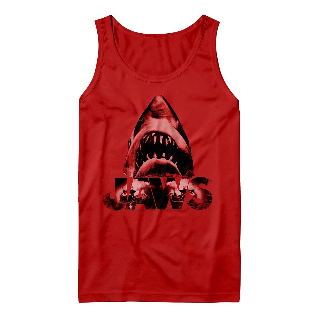Jaws Movie Red Jowls Adult Tank Top | Wholesale Movie Tank Tops – Merch ...