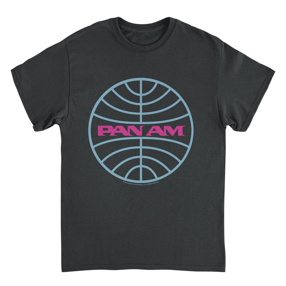Wholesale Pan Am Meatball Logo Pale Blue and Lavender Black T-Shirt ...