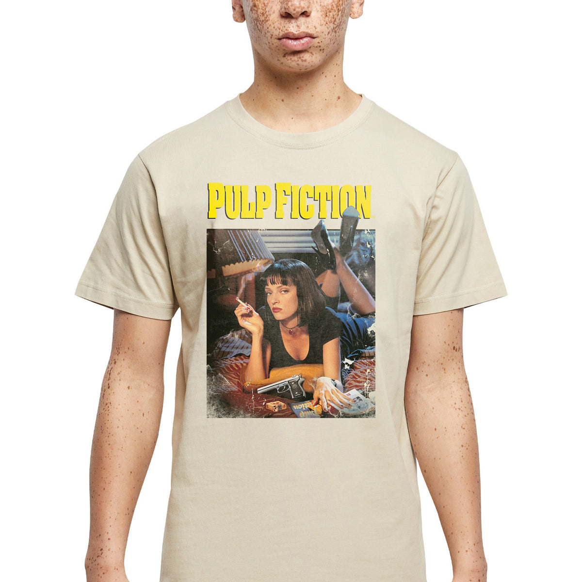 Wholesale Pulp Fiction Mia Smoking Tee - Wet Sand – Merch Showroom