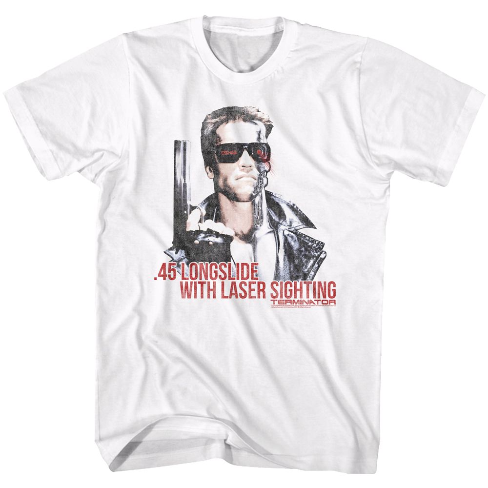 Terminator Laser Sighting White Adult T-Shirt | Wholesale Movie T ...