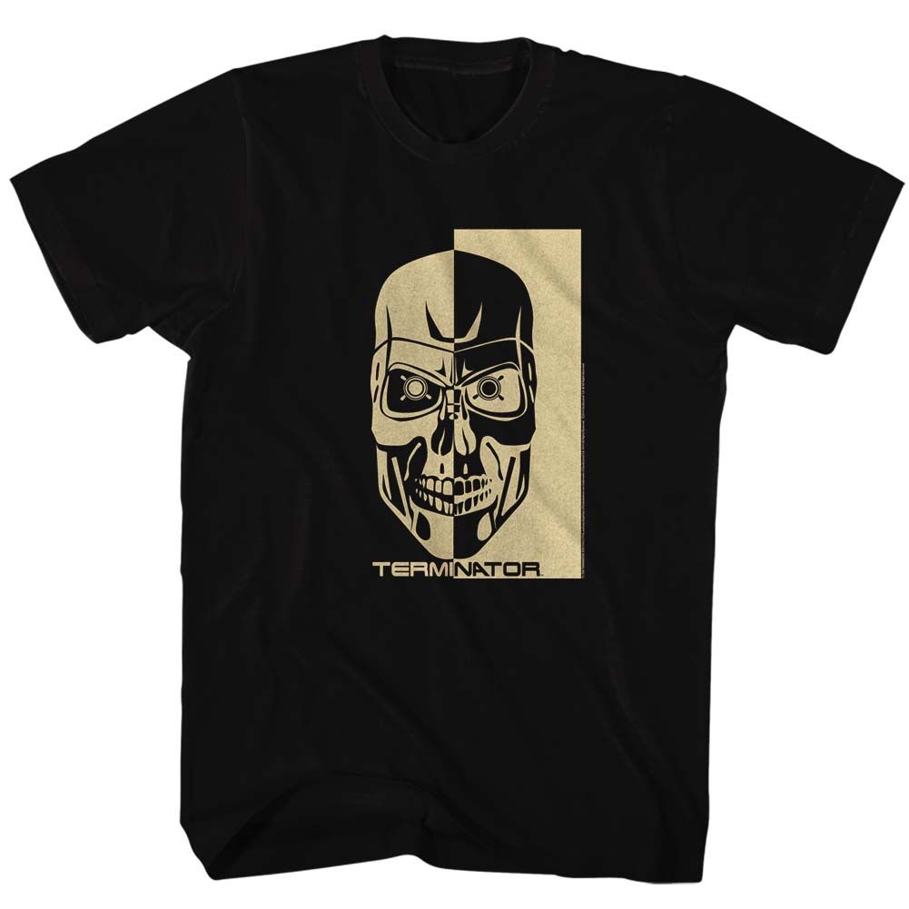 Terminator B&W Black Adult T-Shirt | Wholesale Movie T-Shirts – Merch ...